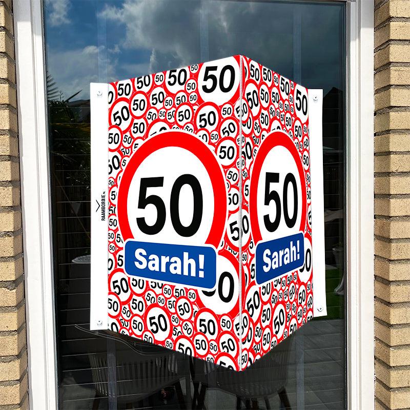 Sarah 50 jaar raambord | Raambordje.nl | Het grootste assortiment ...