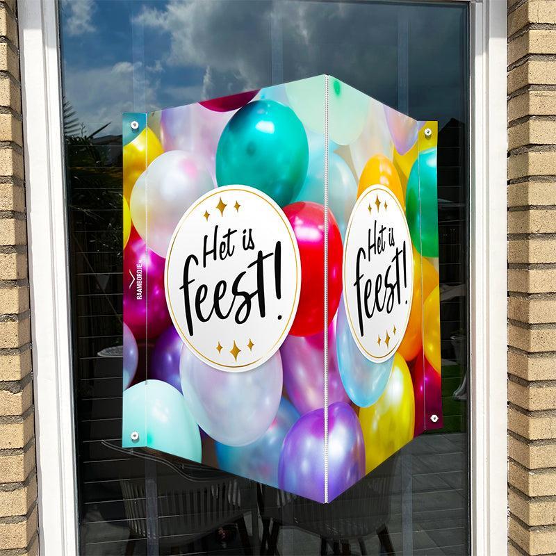 Het is feest raambord | Raambordje.nl | Het grootste assortiment ...